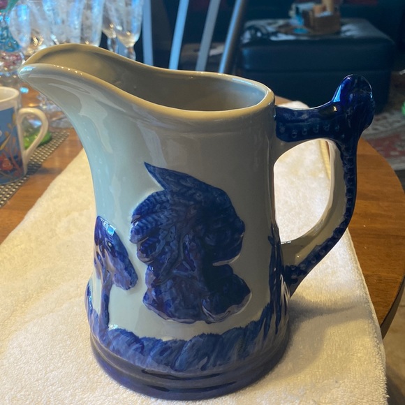 Dining | Old Sleepy Eye Pottery Pitcher 7 Inches Cobalt Blue | Poshmark